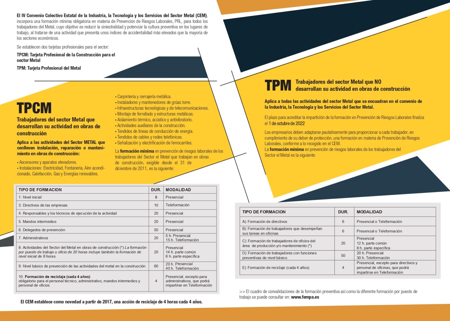 TPM y TPCM: Renovación Cursos Obligatorios - Fempa